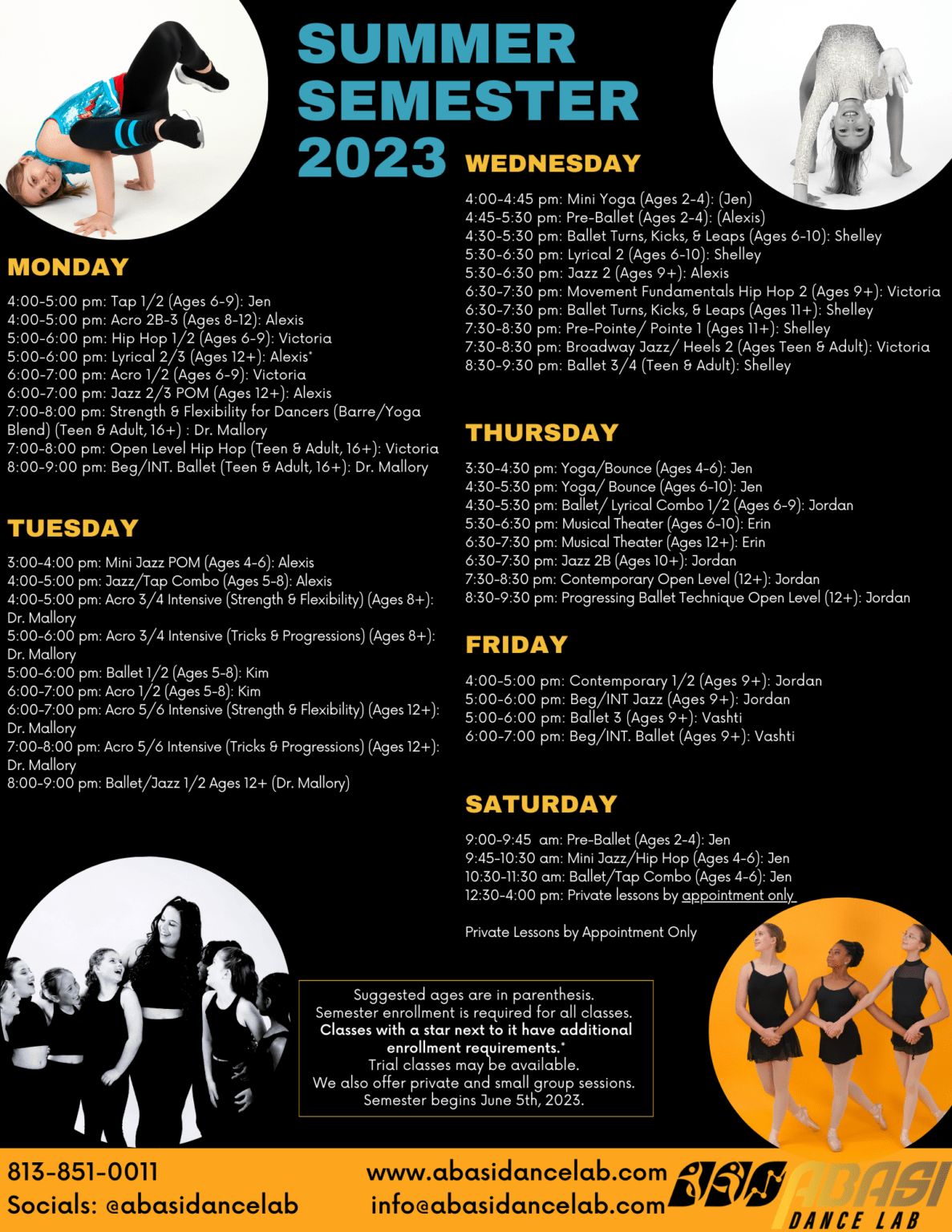 Schedule - ABASI Dance Lab