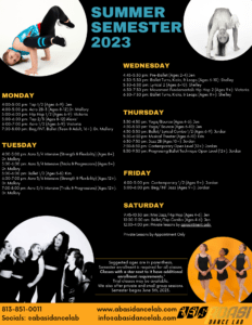 Schedule - ABASI Dance Lab