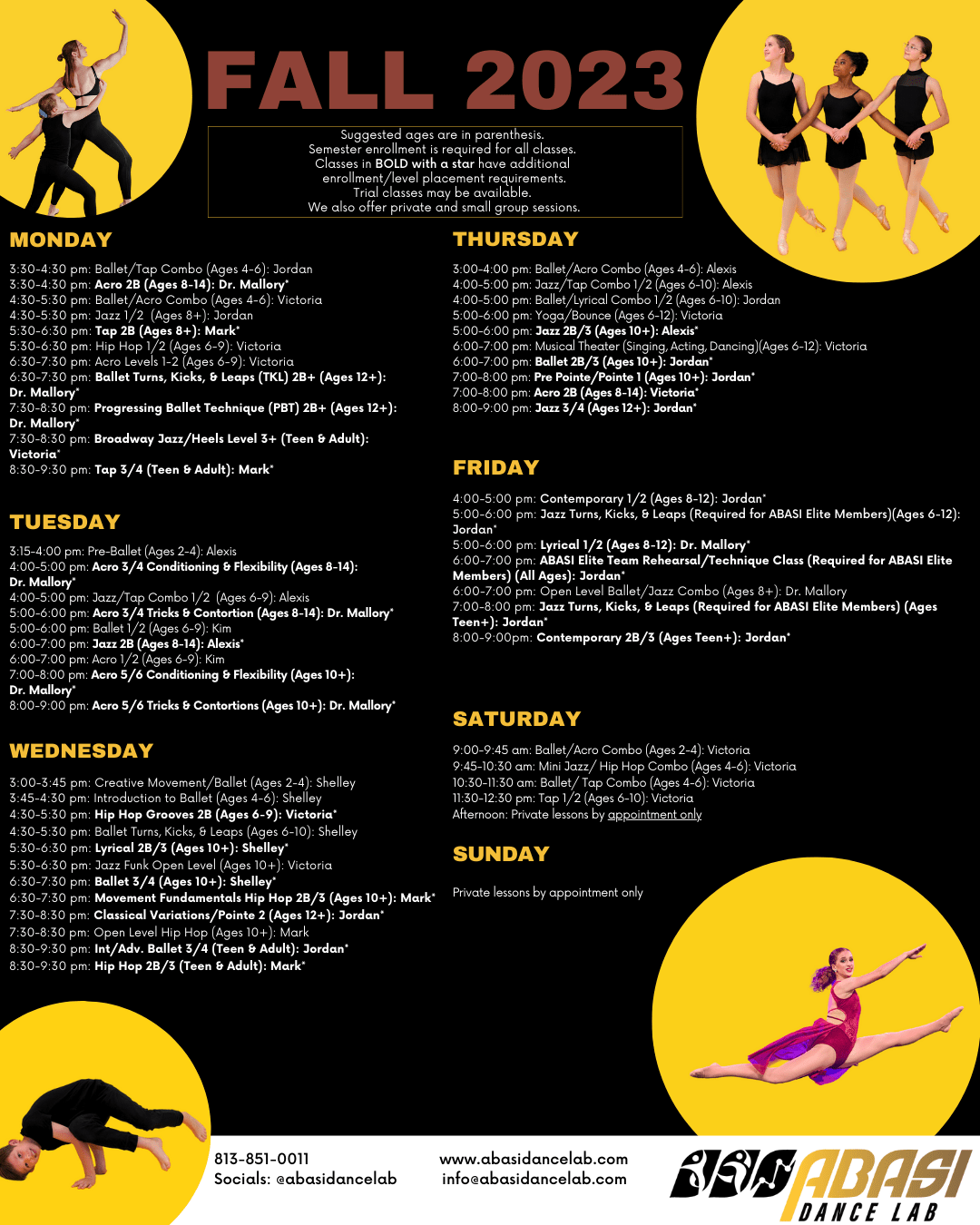 Schedule - ABASI Dance Lab